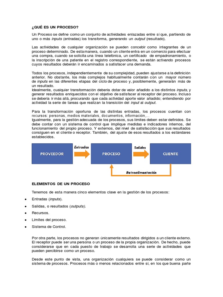 Conceptos Sobre Proceso | PDF | Calidad (comercial) | Business