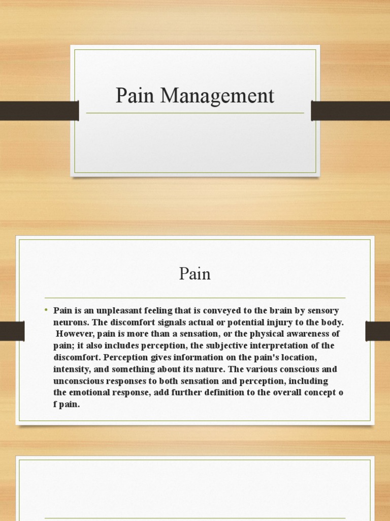 Pain Management | PDF | Pain | Perception