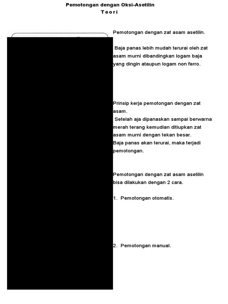 Pemotongan Dengan Oksi | PDF