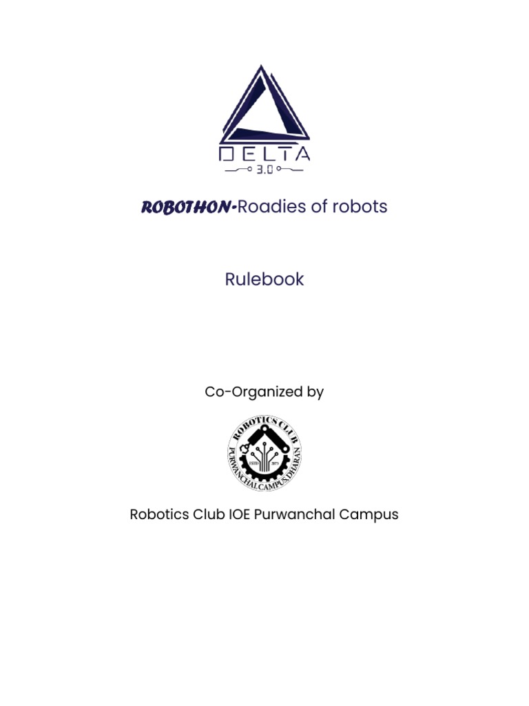 ROBOTHON Rulebook 3 | Download Free PDF | Robot | Robotics