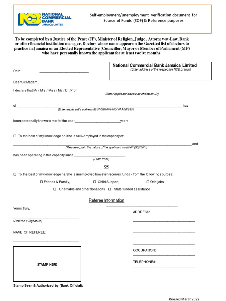 Verification for Financial Reference | PDF | Government