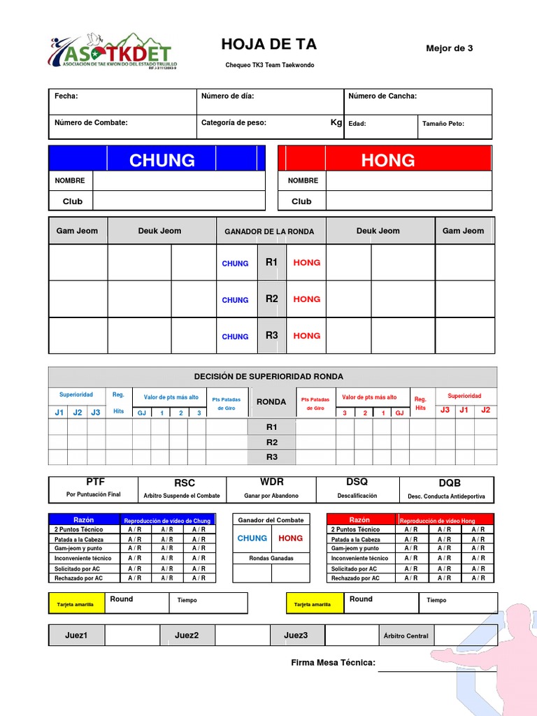 Hoja de TA TK3 | PDF | Deportes | Deportes de interior