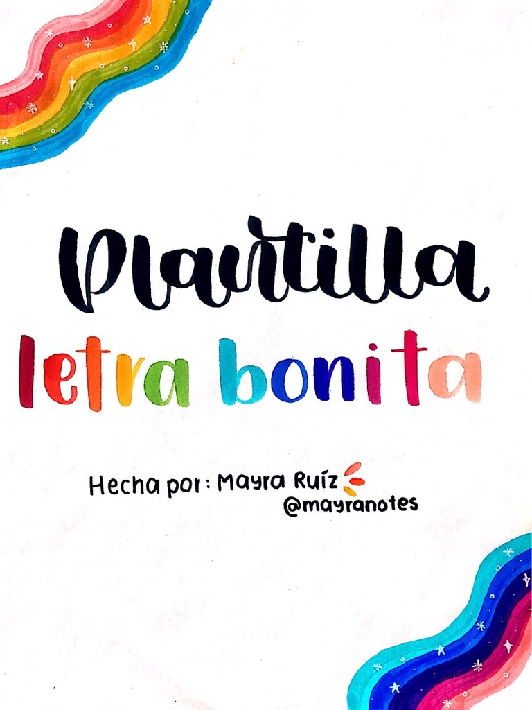 Plantilla de Letras Bonitas | PDF