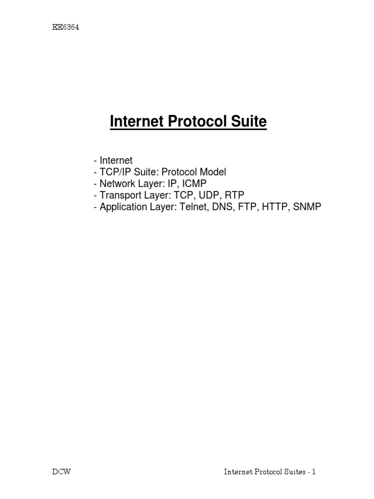 Internet Protocols | PDF | Internet Protocols | Internet Protocol Suite