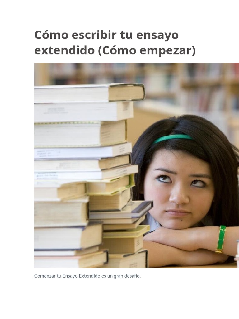 Cómo Escribir Tu Ensayo Extendido | PDF | Información | Investigación ...