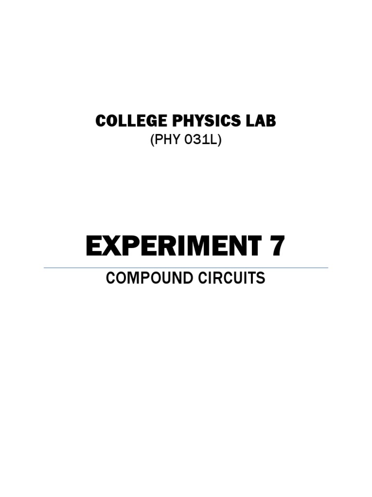 Understanding Compound Circuits | PDF | Series And Parallel Circuits ...