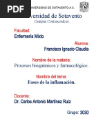 Fases de la Inflamación en PDF | PDF | Inflamación | Inmunología