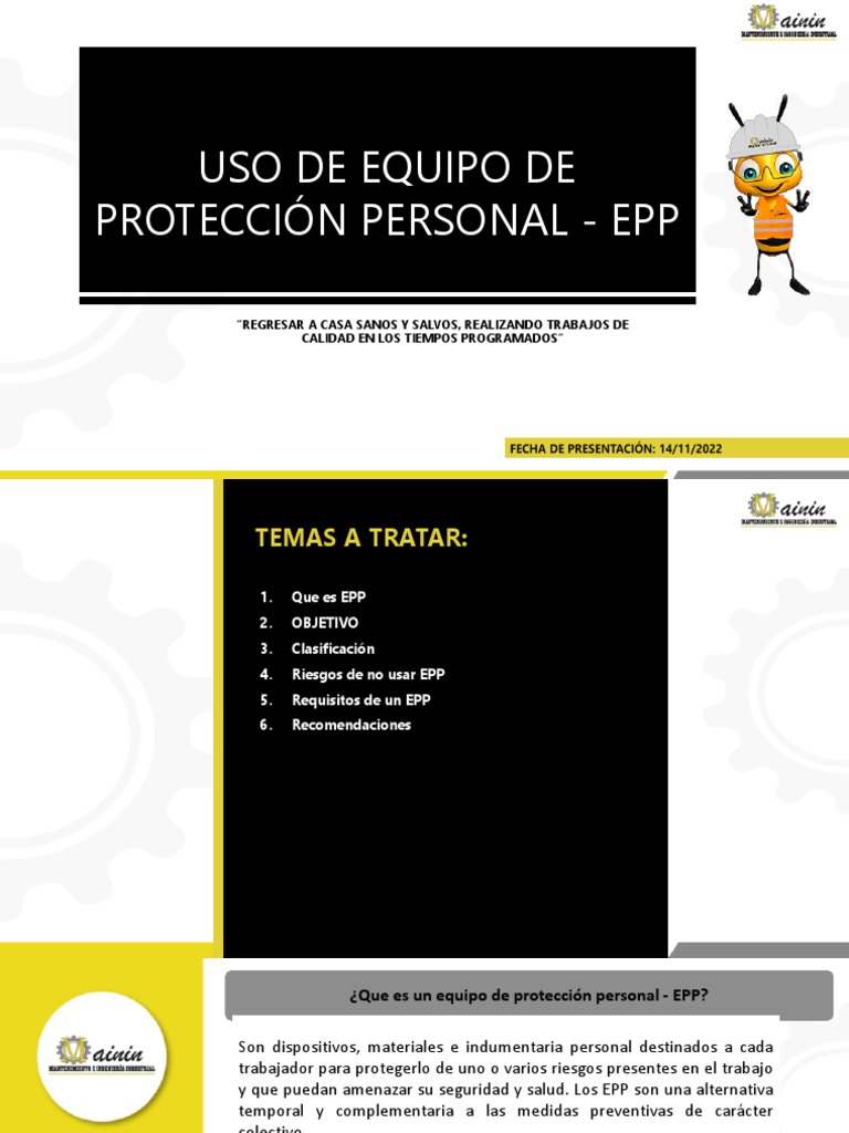 Importancia del Uso de EPP | PDF