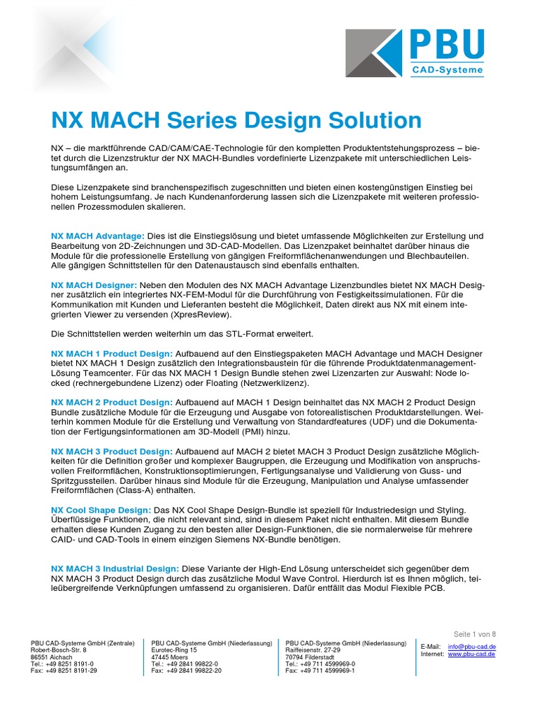 Uebersicht NX Mach Bundles | PDF