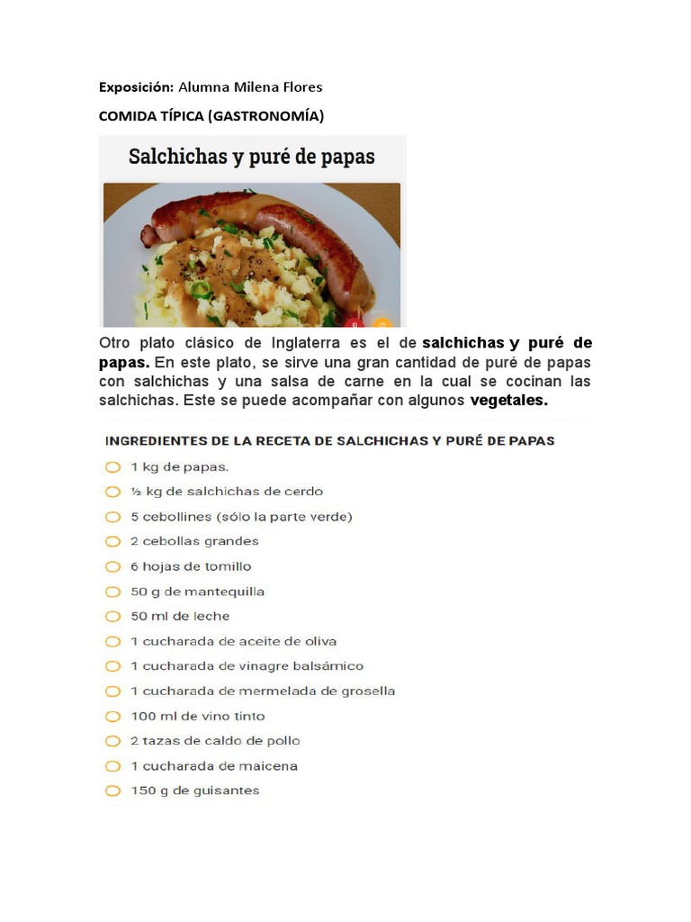 Comida 2 Inglaterra | PDF