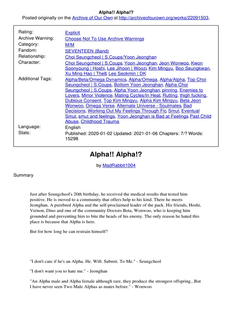Alpha Alpha | PDF | Odor