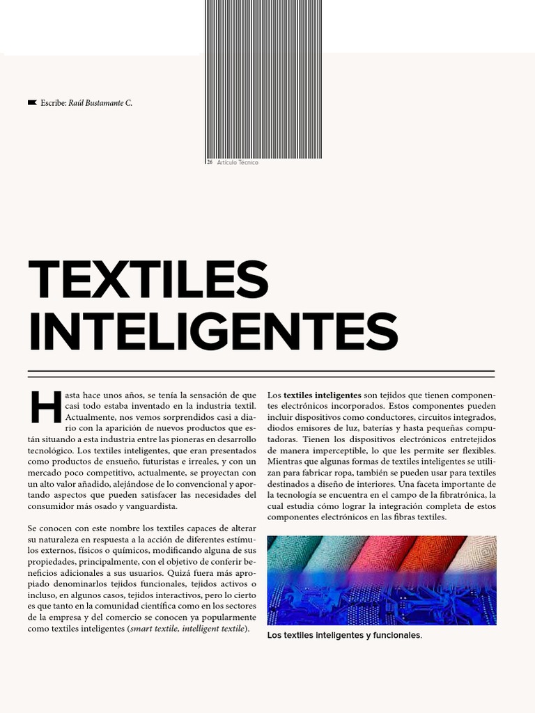 Textiles Inteligentes | PDF | Industria textil | Ropa