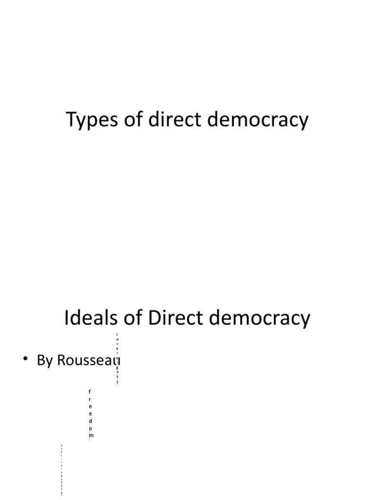 Types of Direct Democracy | PDF