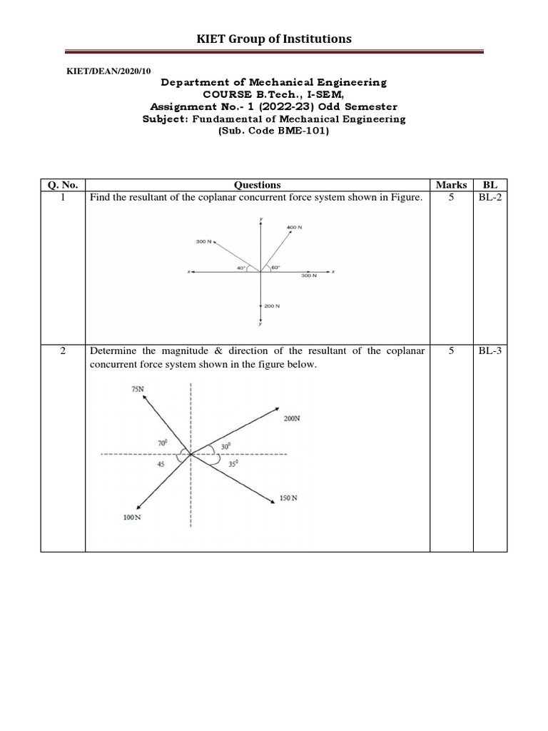 FME Assignment Unit-1 | PDF