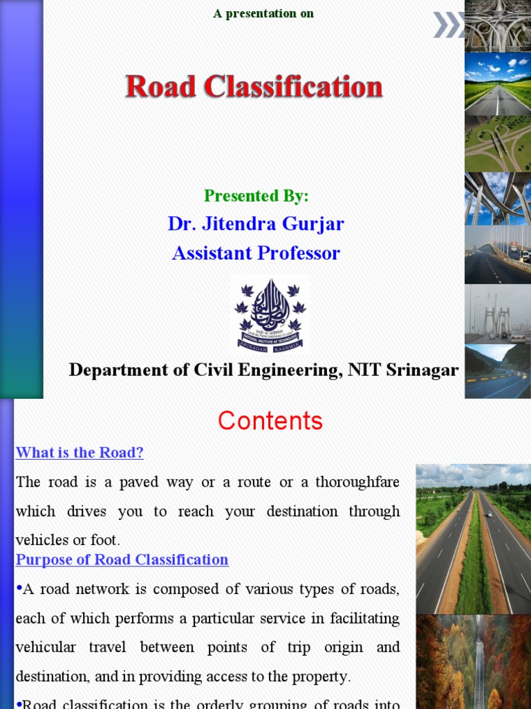 Road Classification in Civil Engineering | PDF | Road | Road Surface