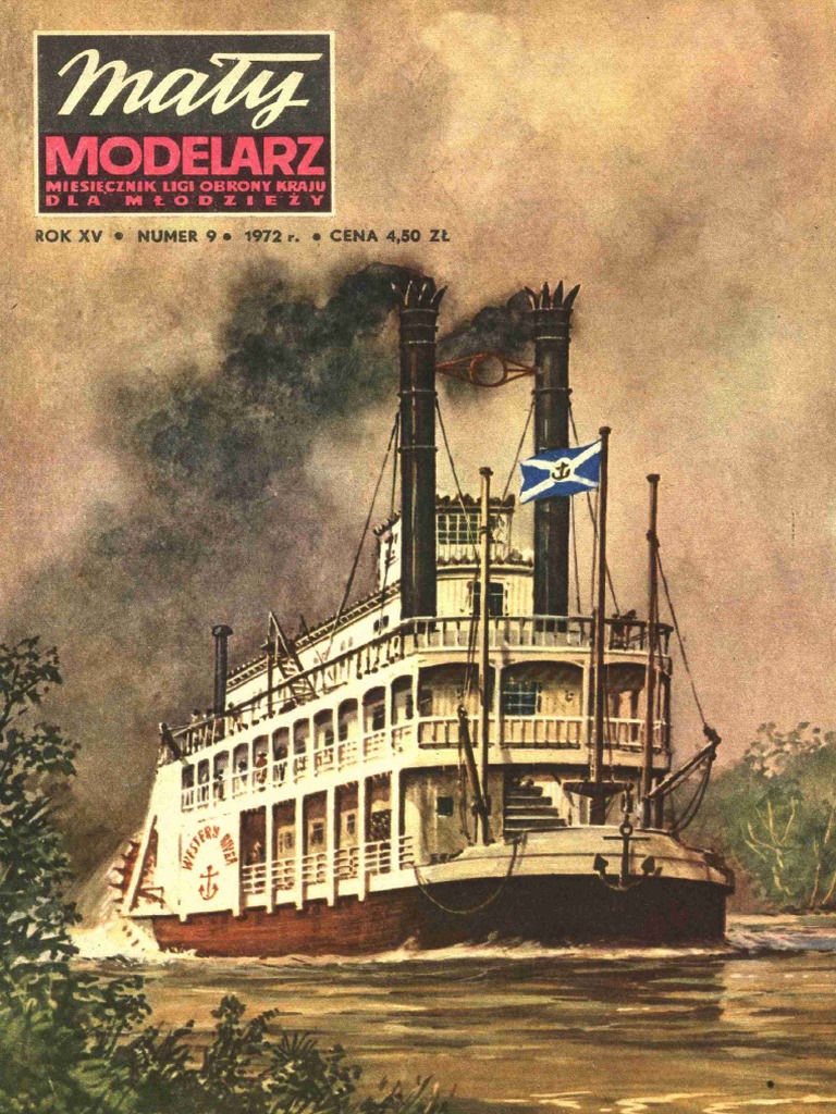 Maly Modelarz Western River Steamboat Paper Model | PDF