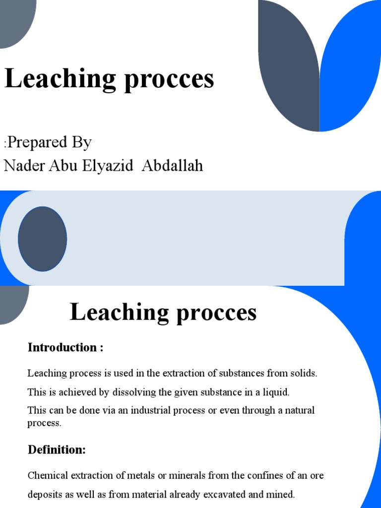 Leaching Process Overview & Types | PDF