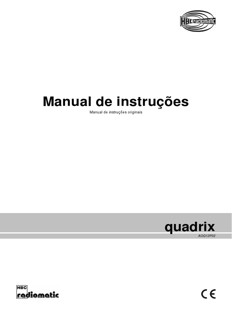Manual Transmissor Quadrix AOQ12P02 | PDF | Rádio | Diodo emissor de luz