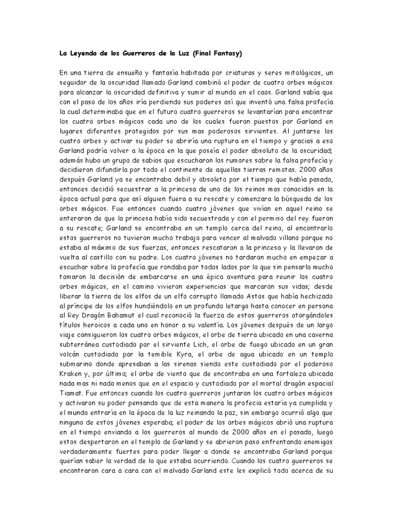 Historias - Final Fantasy | PDF | Duendes