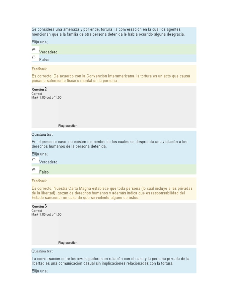 Modulo 1 Primer Evaluacion Curso Prevencion A La Tortura | PDF | Tortura | Violación