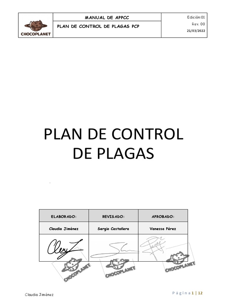 Plan de Control de Plagas | PDF | Pesticida | Plaga (organismo) Plan de Control de Plagas | PDF | Pesticida | Plaga (organismo)