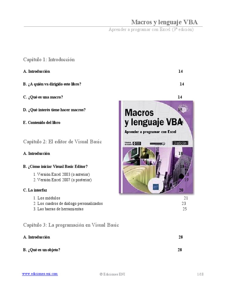 Macros y Lenguaje VBA Aprender A Programar Con Excel 3 Edicion 1 | PDF | Microsoft Excel | Macro ...