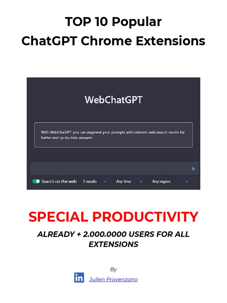 TOP 10 Popular Chrome Add Ons ChatGPT | PDF | Search Engine ...