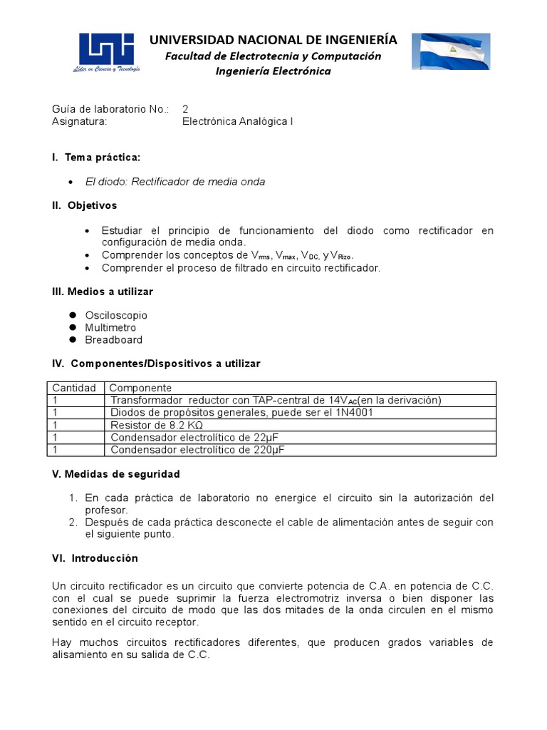 Lab 2 EA1 | PDF | Rectificador | Ingenieria Eléctrica