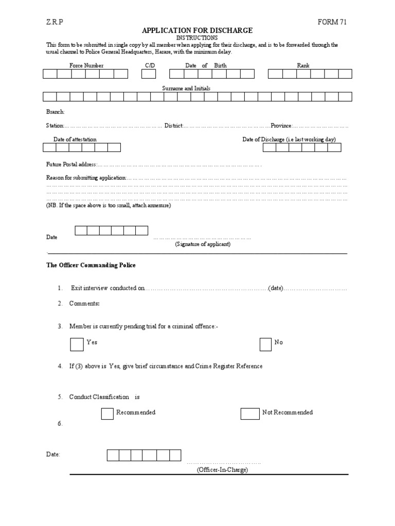 FORM 71 A | PDF | Justice | Crime & Violence