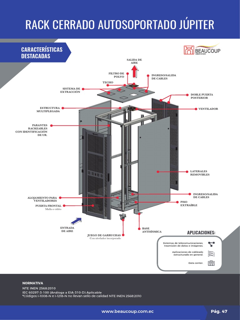 Rack Cerrado Autosoportado JupiterVN | PDF | Tornillo | Acero
