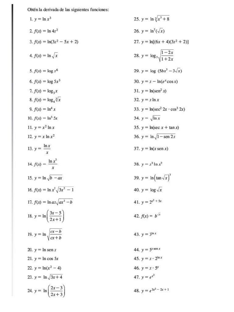 Ejercicios C. Diferencial | PDF