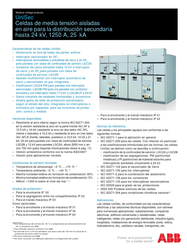 Celdas ABB | PDF | Relé | Transformador