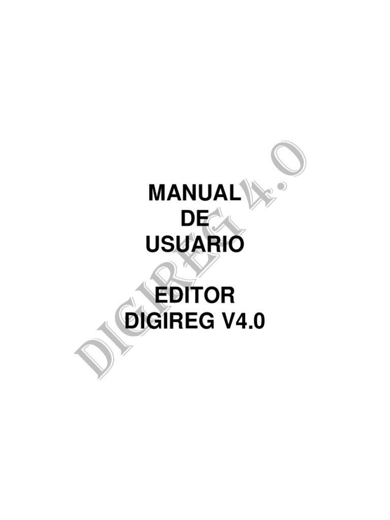Manual de Usuario Editor Digireg V4.0 | PDF | Archivo de computadora ...