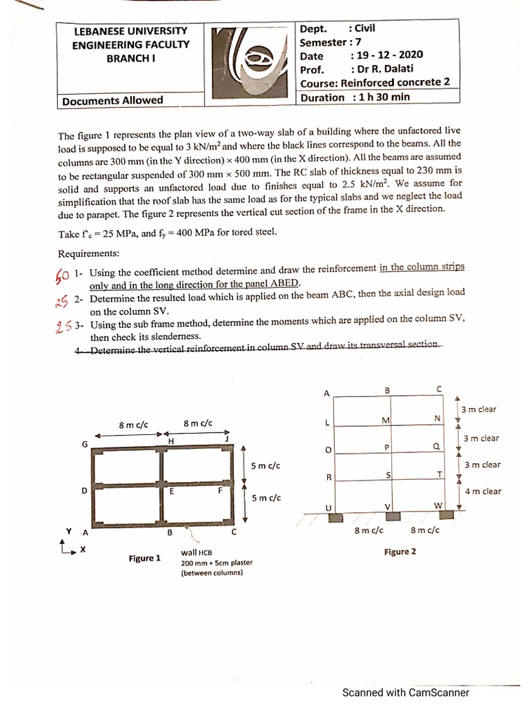 Exam ACI 2 12-2020 | PDF