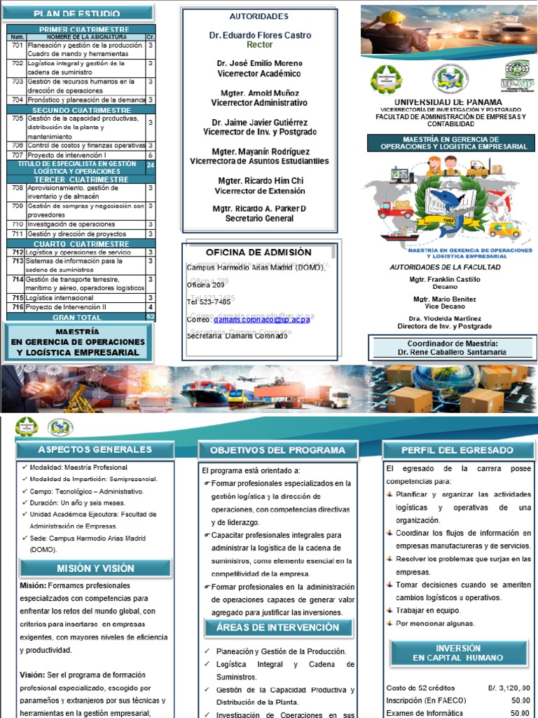 TRIPTICO_MAESTRÍA_EN_GERENCIA_DE_OPERACIONES_Y_LOGISTICA | PDF