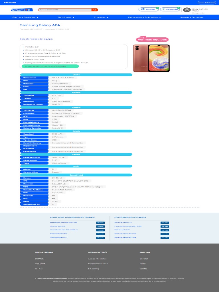 Samsung Galaxy A04 | PDF