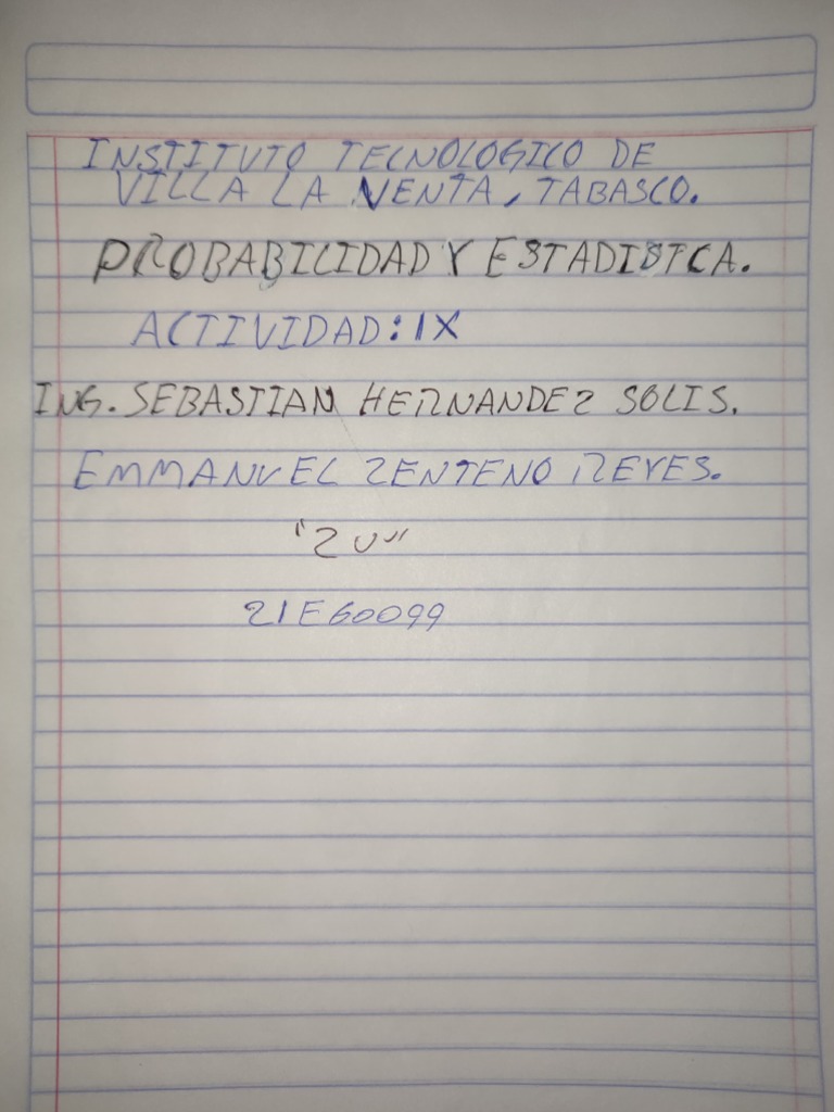 Act 9 Probabilidad y Estadística E.Z.R | PDF