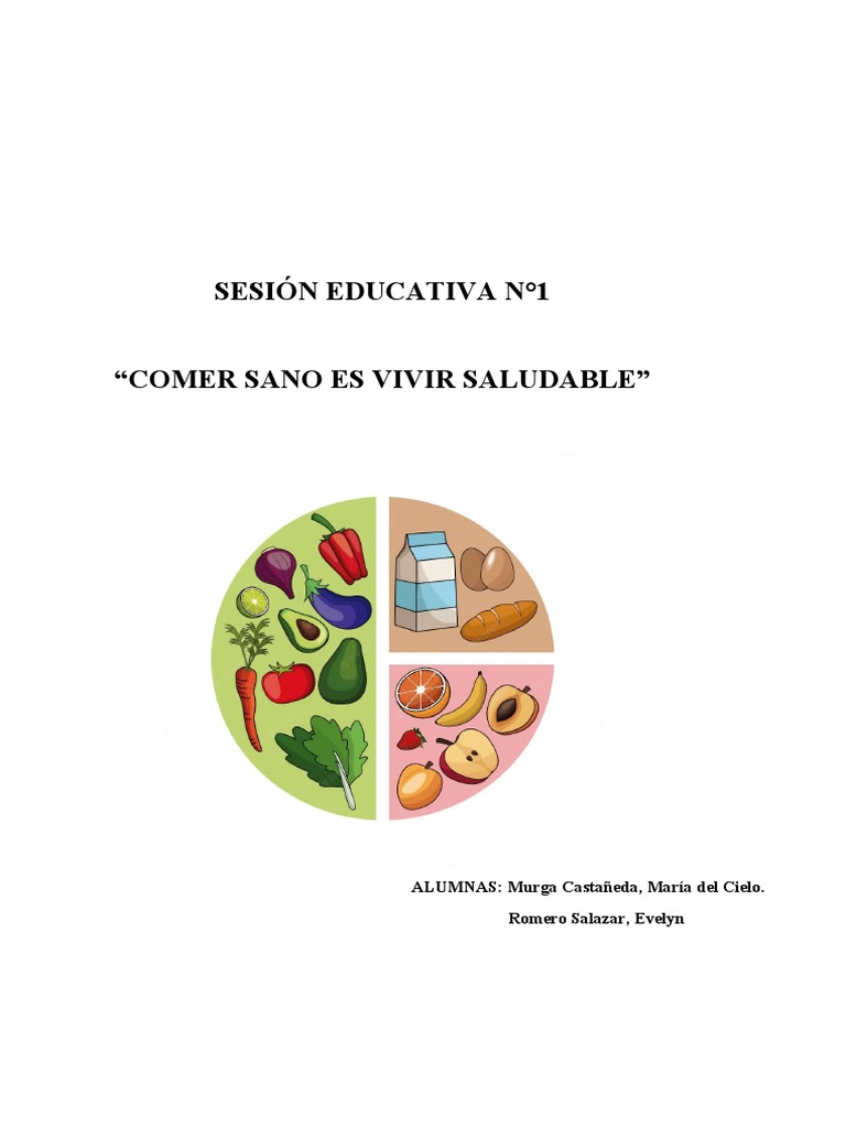Sesión Educativa N1 | PDF | Alimentos | Dieta