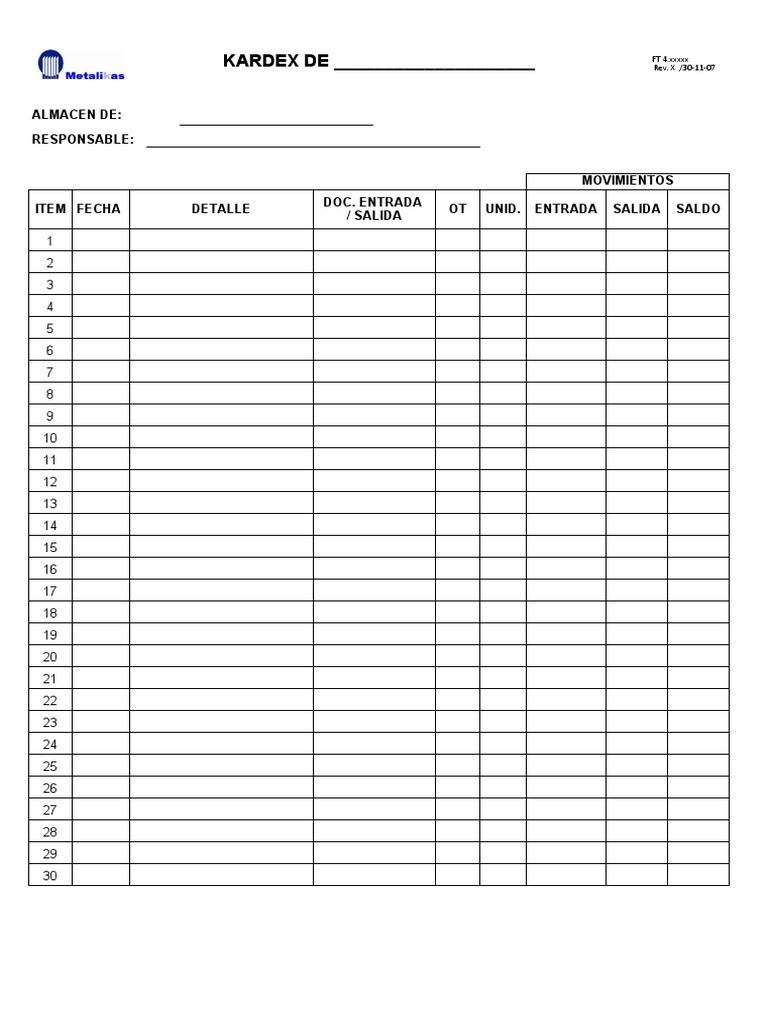 KARDEX | PDF