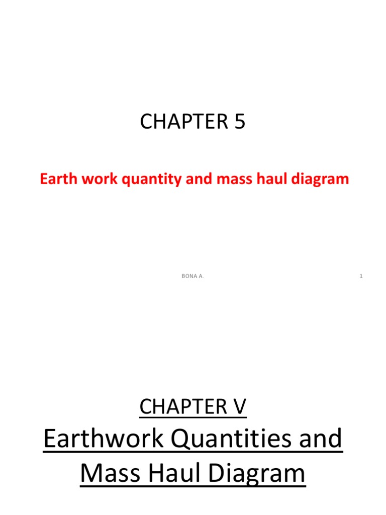CHAPTER 5 Earth Work Quantity and Mass Haul Diagram. | PDF | Road | Area