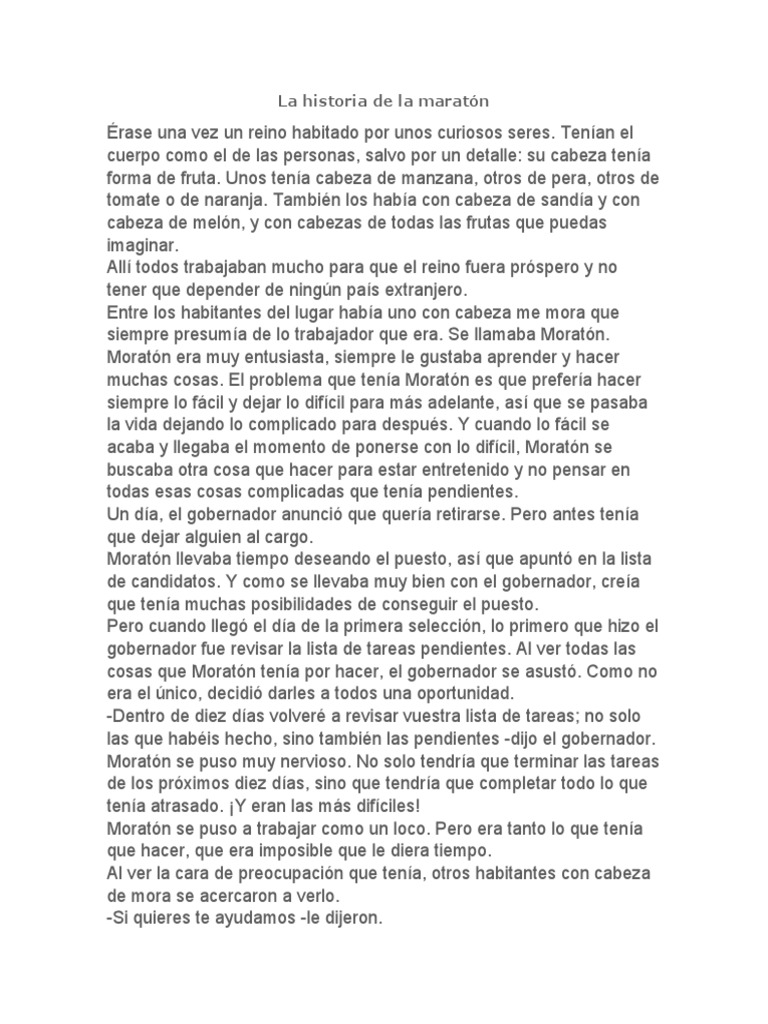 La historia de la maratón | PDF