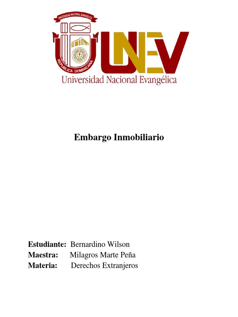 Embargo Inmobiliario | PDF | Pagos | Propiedad