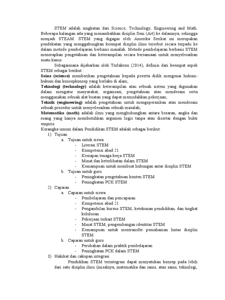 Pendidikan STEM dan STEAM | PDF