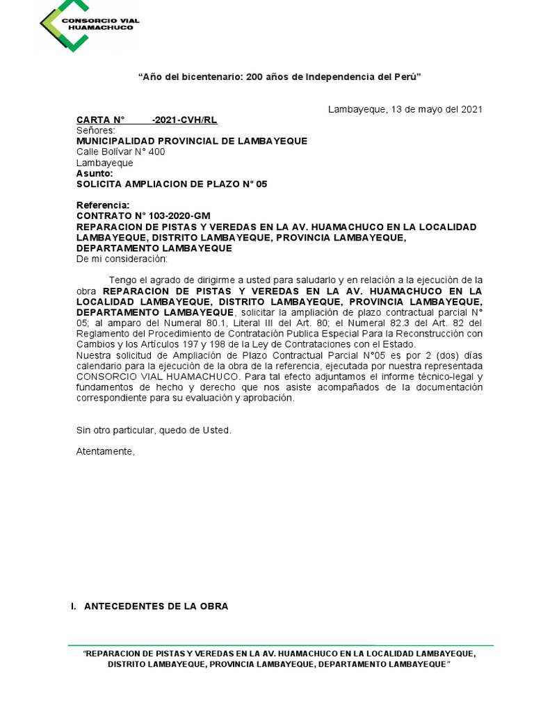 Ampliacion de PLAZO 5 A | PDF | Gobierno