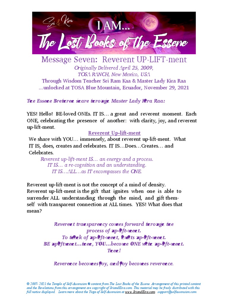 I AM The Lost Books of The Essene Seven 2021 | PDF | Philosophy ...