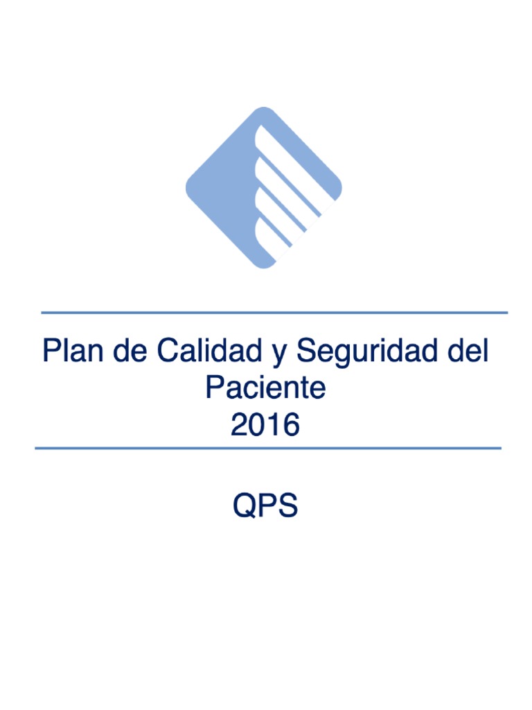 Plan de Calidad y Seguridad Del Paciente 2016 QPS - PDF Descargar Libre 2 | PDF