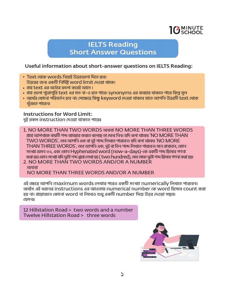 IELTS Reading: Short Answer Guide | PDF | Whales | Mammals