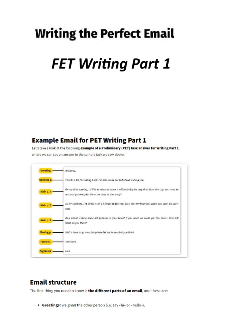 FET Writing Part 1 Practice Guide | PDF