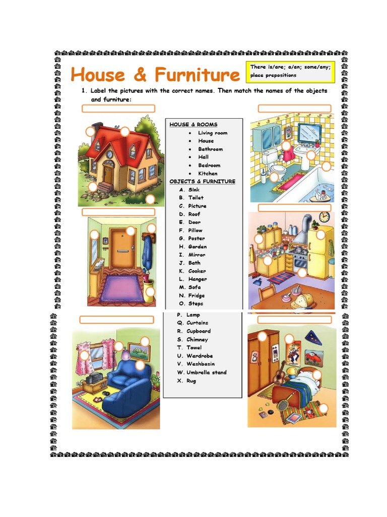House and Furniture Vocabulary | PDF