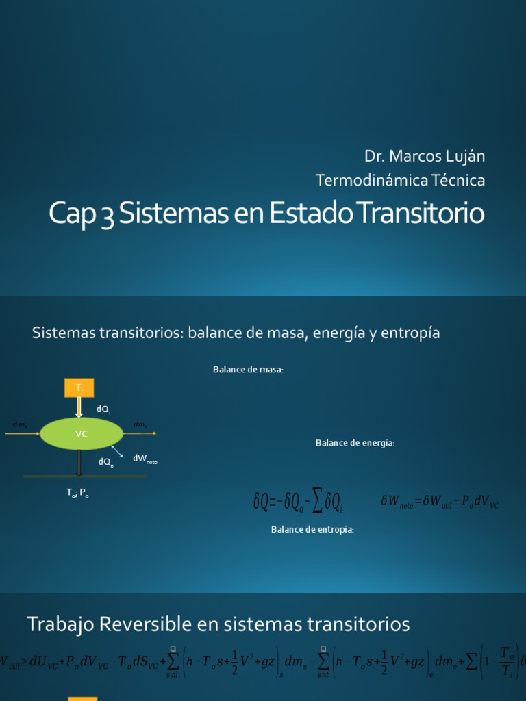 Sistemas en Estado Transitorio: Análisis y Balances | PDF | Temperatura ...